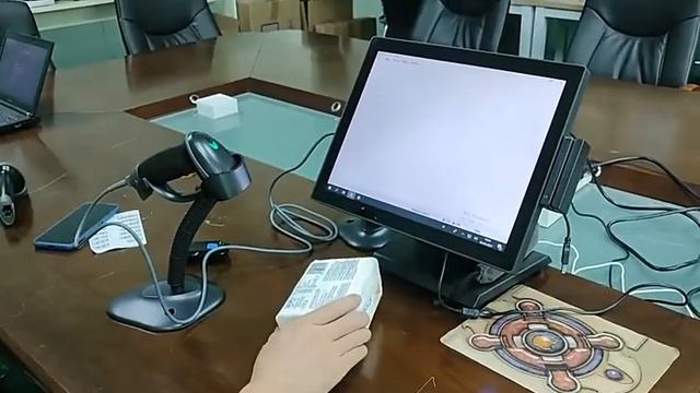 MINJCODE Wired 1D Auto Sense Laser Barcode Scanner With Holder MJ2809AT ...