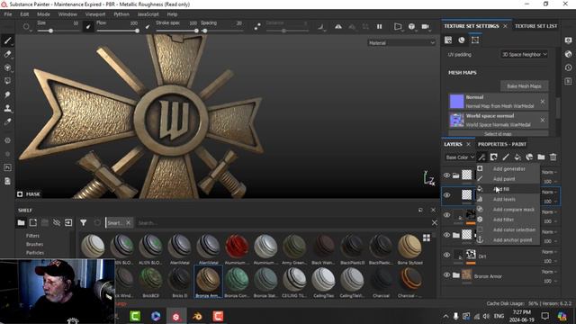 BLENDER_SUBSTANCE PAINTER_ WOLFENSTEIN INSPIRED ARTWORK_ WAR MEDAL TEXTURING