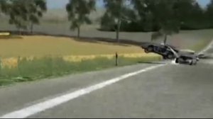 ДТП - Занос на дороге - Кувырки - Полицейский автомобиль СЦ_2.wmv