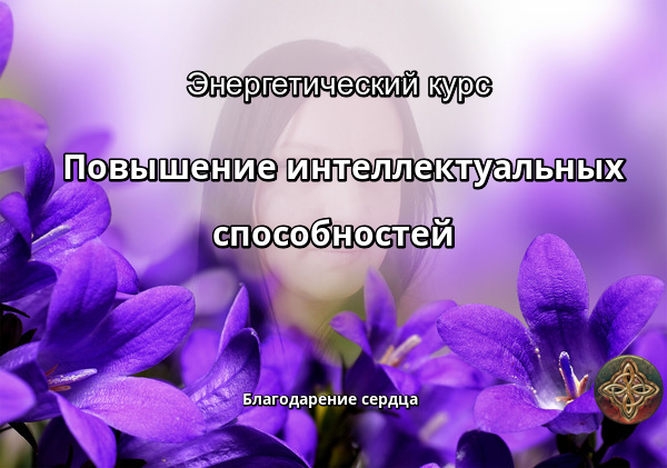 Энергетический курс ПОВЫШЕНИЕ ИНТЕЛЛЕКТУАЛЬНЫХ СПОСОБНОСТЕЙ