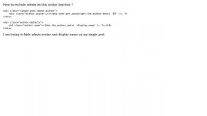 Wordpress: exclude ID on avatar
