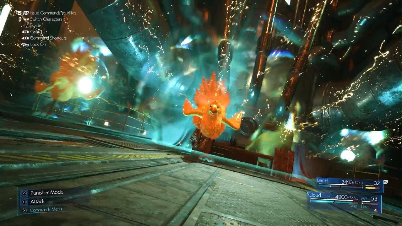 FINAL FANTASY VII REMAKE Сражение с боссом Scorpion Sentinel на харде.
