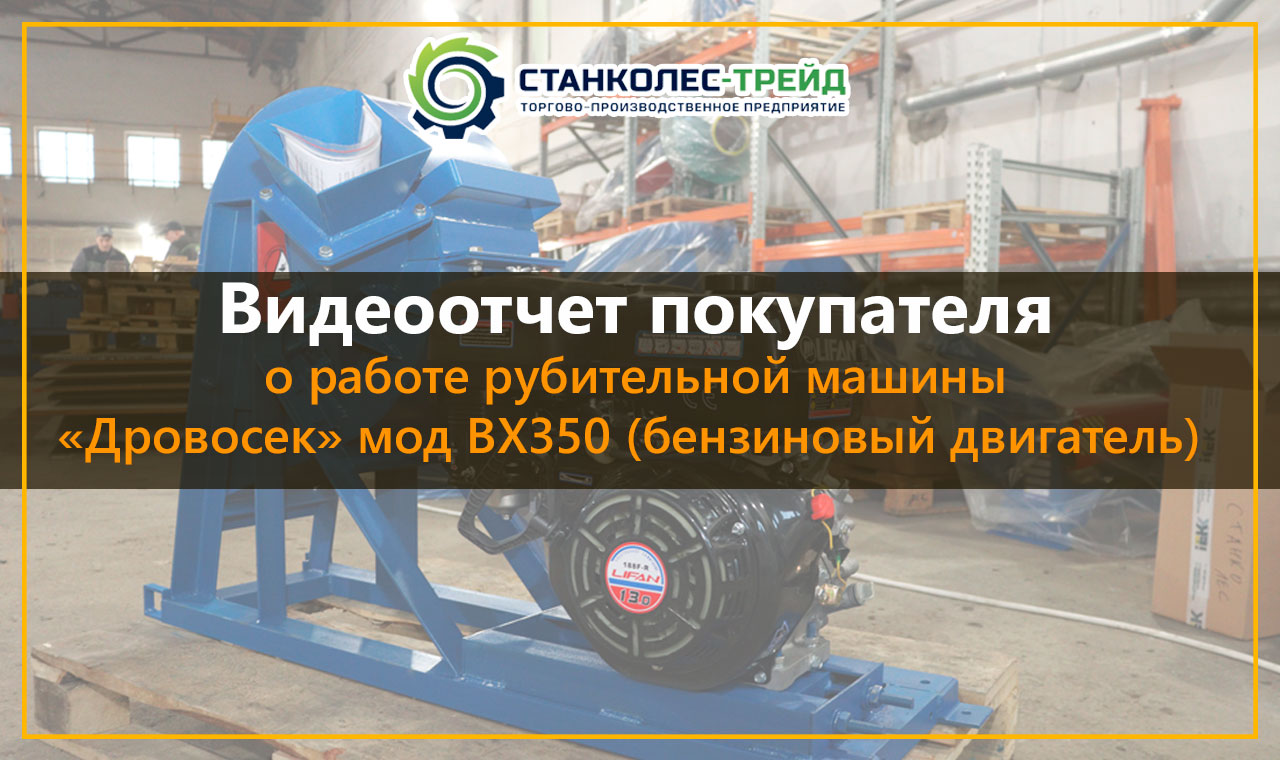 Рубительная машина  Дровосек  мод. Вх350 (бензин).mp4