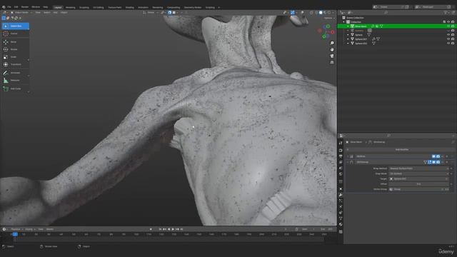Creating a Hero Weapon for Games - Часть 10 - Body Shrinkwrap