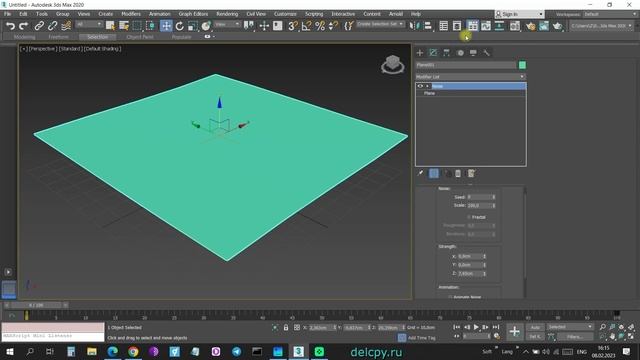 Noise modifier. 3D max.