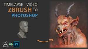 ZBrush to Photoshop Timelapse - 'Demon Bust' Concept Art