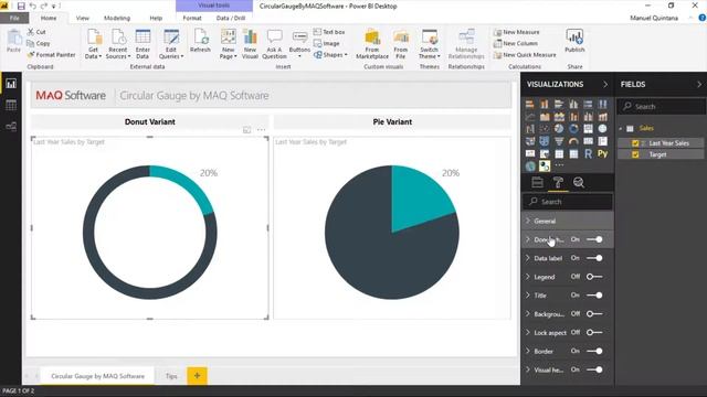 Circular Gauge by MAQ Software - Power BI Visual Introduction ...