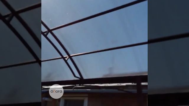 Навес на дачу из поликарбоната