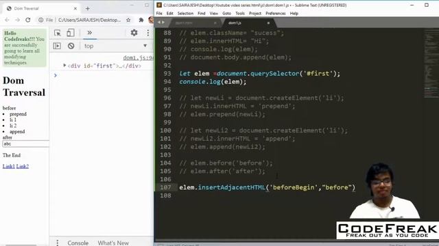 DOM Manipulation 7 Part 1 | Creating Inserting Cloning Removing ...