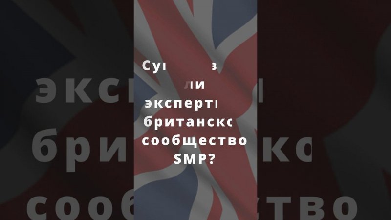 Существует ли британское экспертное сообщество SMP? Читай блог Андрея Афанасьева, ссылка в комментах