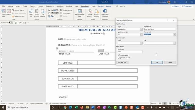 Creating a Form in Word | - Adding Content Controls in a Microsoft Word Form – смотреть онлайн ...