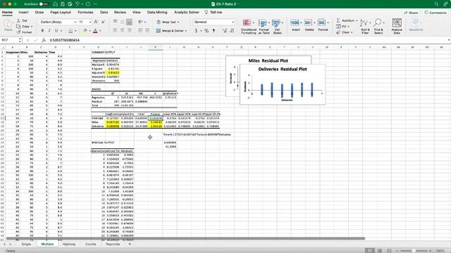 How to perform multiple linear regression analysis in Excel - смотреть ...