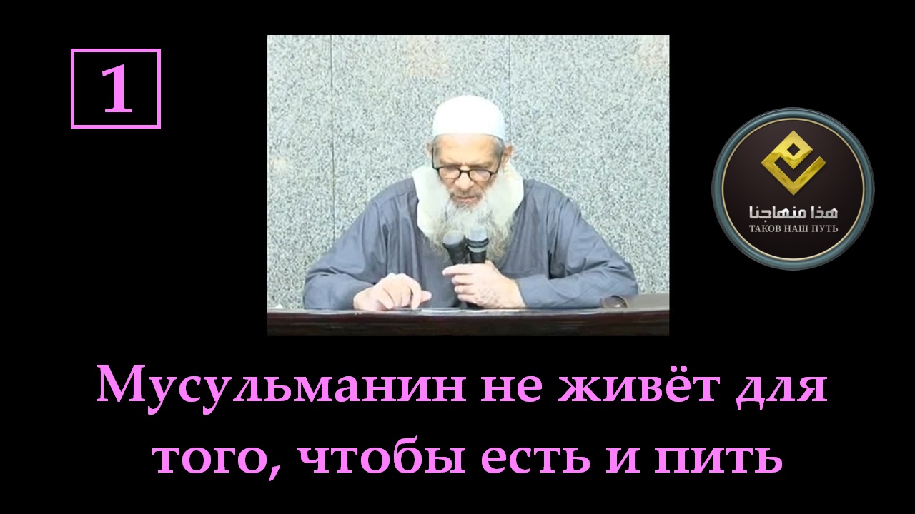 Мусульманин не живёт для того, чтобы есть и пить | Шейх Раслян
