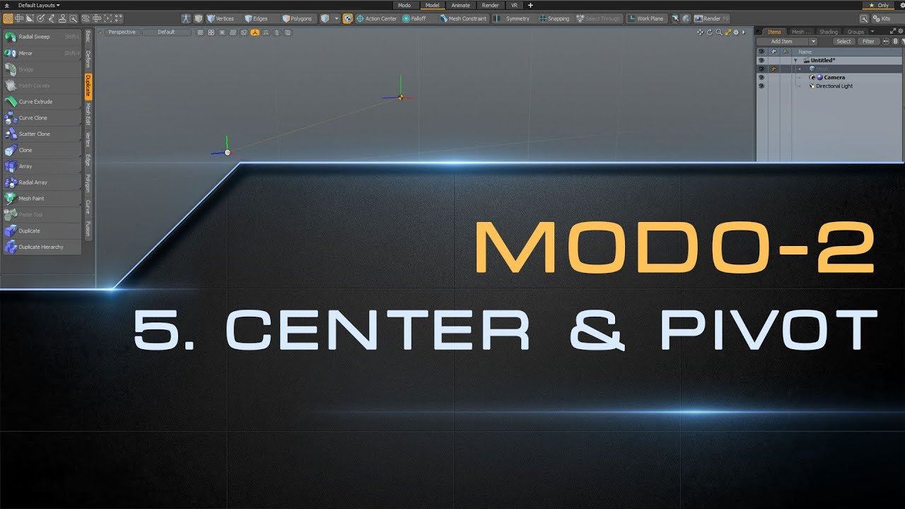 5. Center, Pivot, Reference System в Modo | Курс моделирования MODO-2
