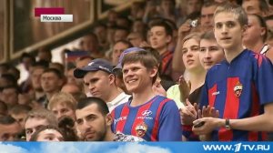 Награждение ПФК ЦСКА чемпионскими мелалями