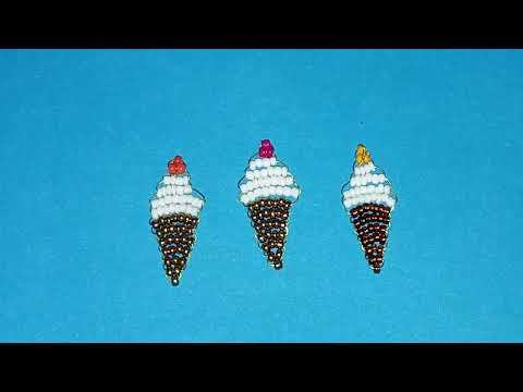 Мороженое из бисера для начинающих