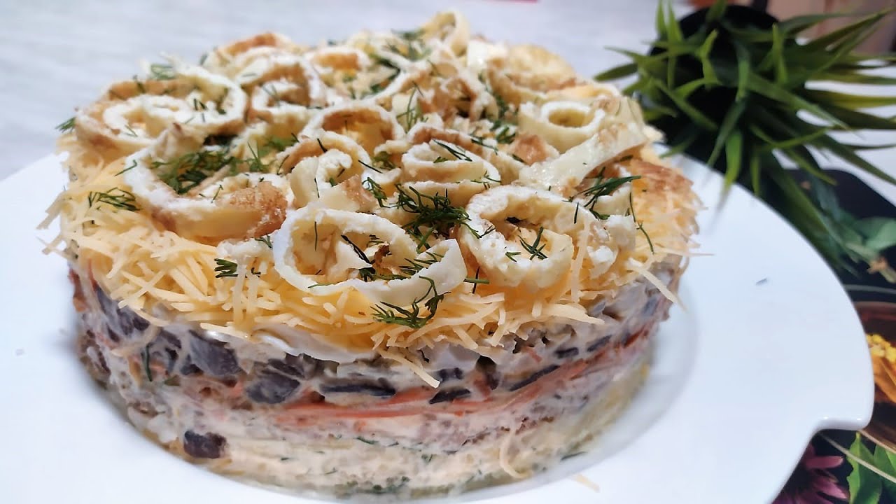 Праздничный салат "Серпантин". Невероятно вкусный и простой!