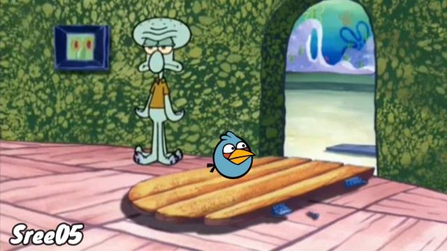 squidward kick Angry birds out of his house - смотреть видео онлайн от ...