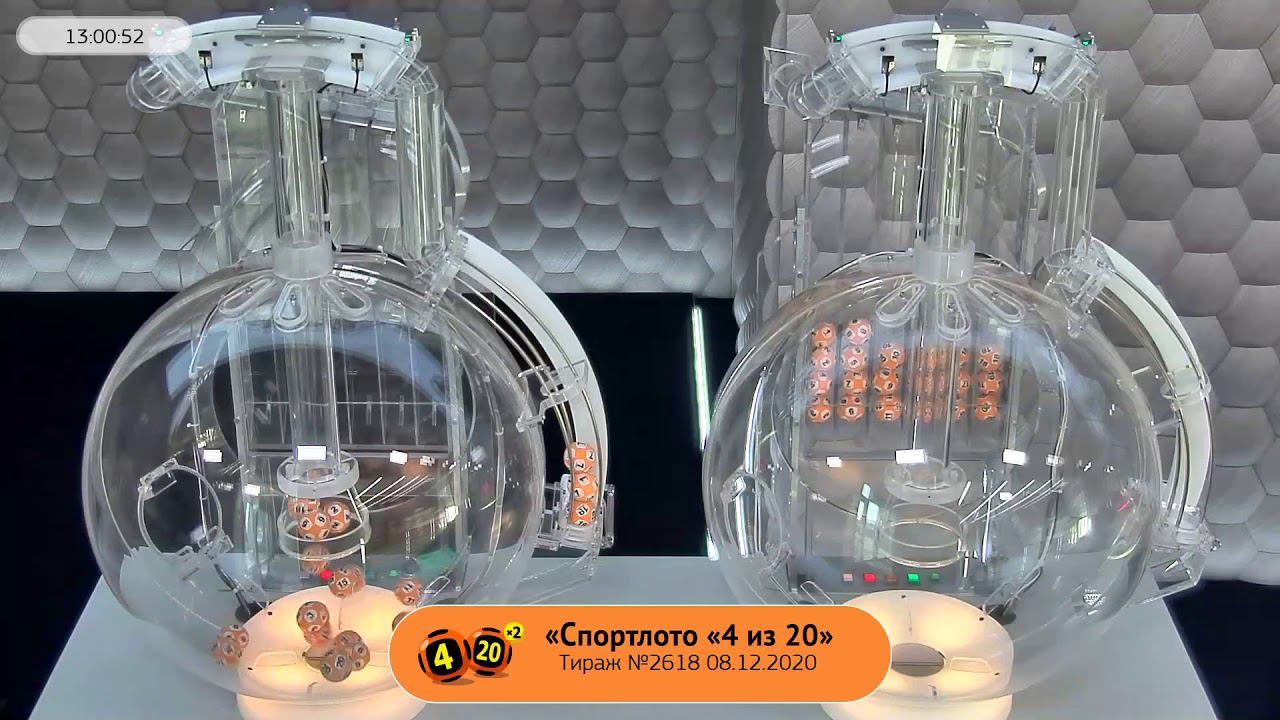 Столото представляет | Лотерея «Спортлото «4 из 20». Тираж №2618  от 08.12.2020 г.