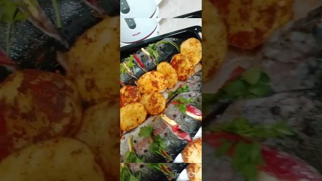 Рыба Ишхан в духовке??#рыба #готовимдома #готовимвкусно