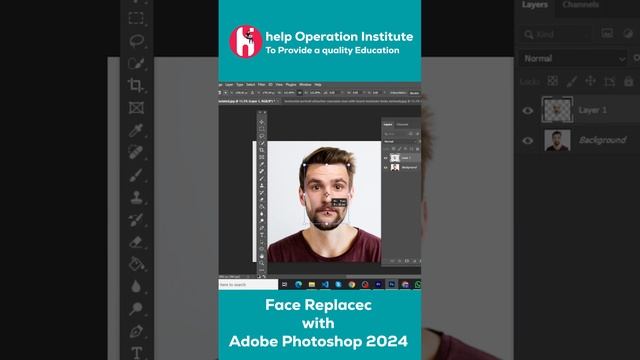 Face Replaces with Adobe Photoshop 2024 | Help Operation Institute