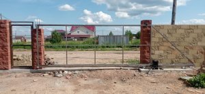 Откатные ворота в Красноярске, каркас проем 5 метров.