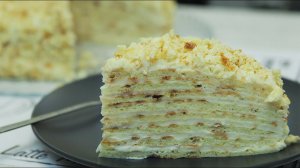 Торт на сковороде. Практически наполеон. Торт без духовки, миксера и выпечки.