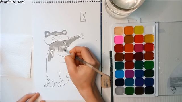 Буква Е. Енот