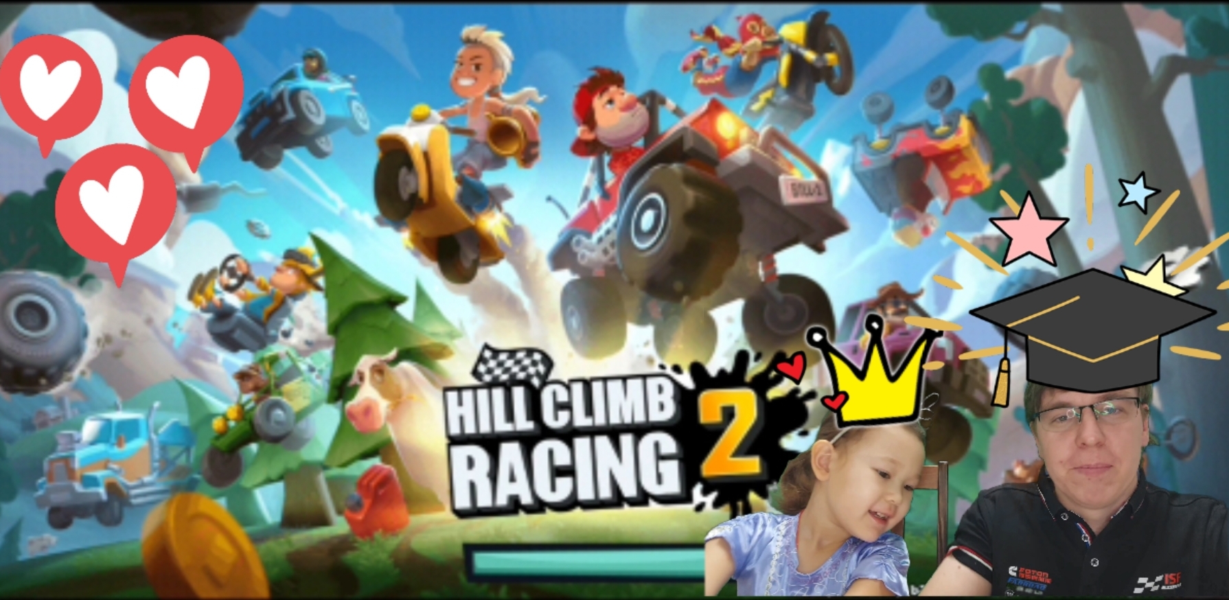 Аня играет в HILL CLIMB RASING 2 Нихао Аня и Андрей NiHao Аня и Андрей