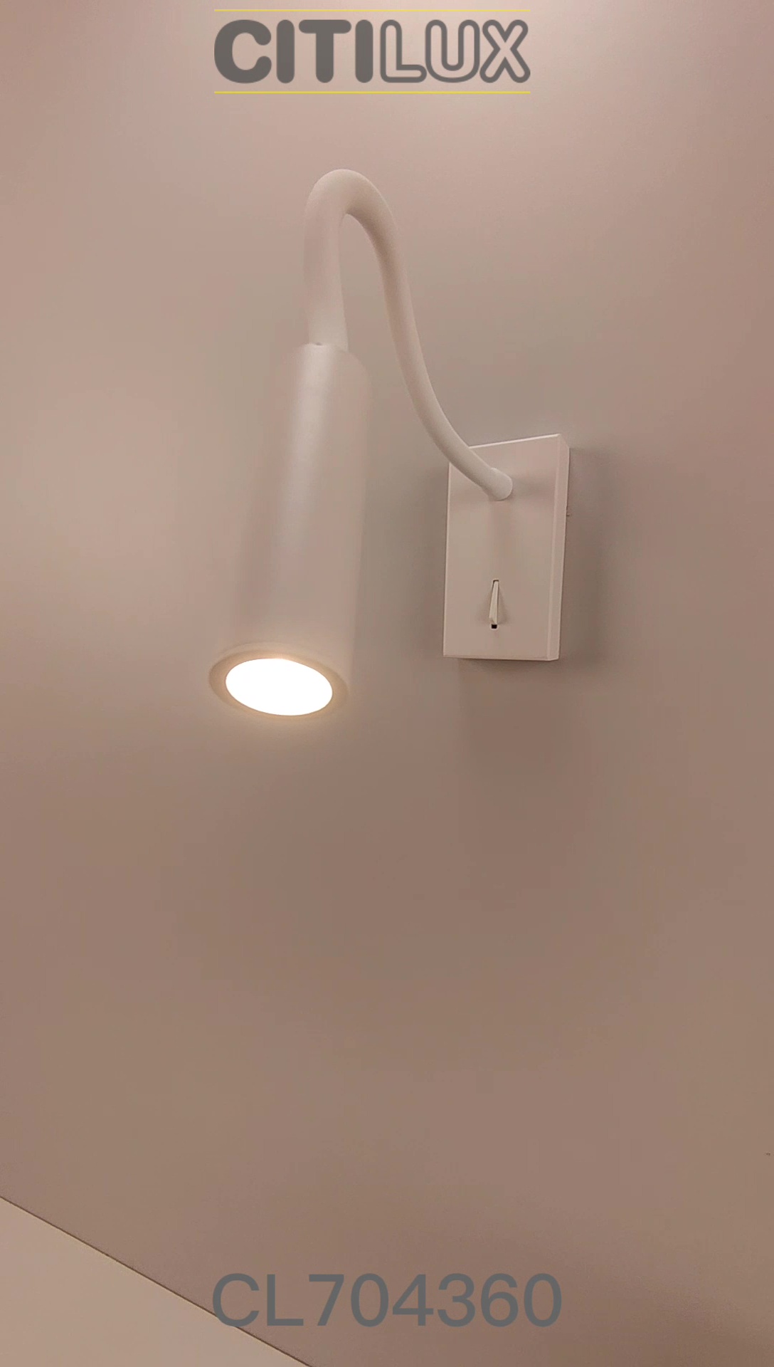 Citilux Декарт CL704360 LED Гибкий светильник белого цвета с выключателем