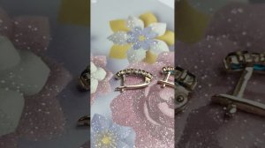 Серьги в позолоте с лондон топазом