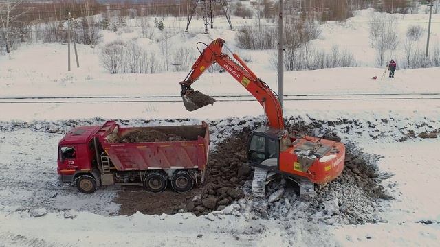 Строительство ЖД пути в «Титановую долину», хроника проекта. 10 марта 2021 года.mp4