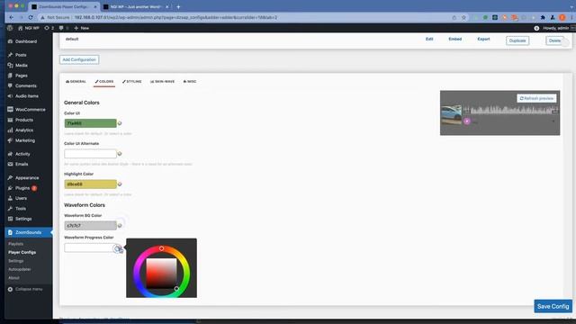 CodeCanyon ZoomSounds WordPress - Player → Custom Colors – смотреть онлайн видео от Создание ...