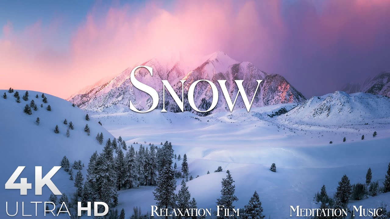 Снег - Расслабляющая музыка и красивые виды Full HD