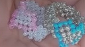 Колечко с сердечком из бисера