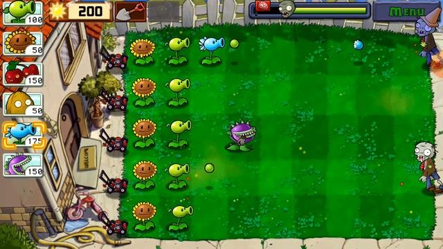 Прохождение Plants vs Zombies #2 Горохострелы захватывают зомби!!!