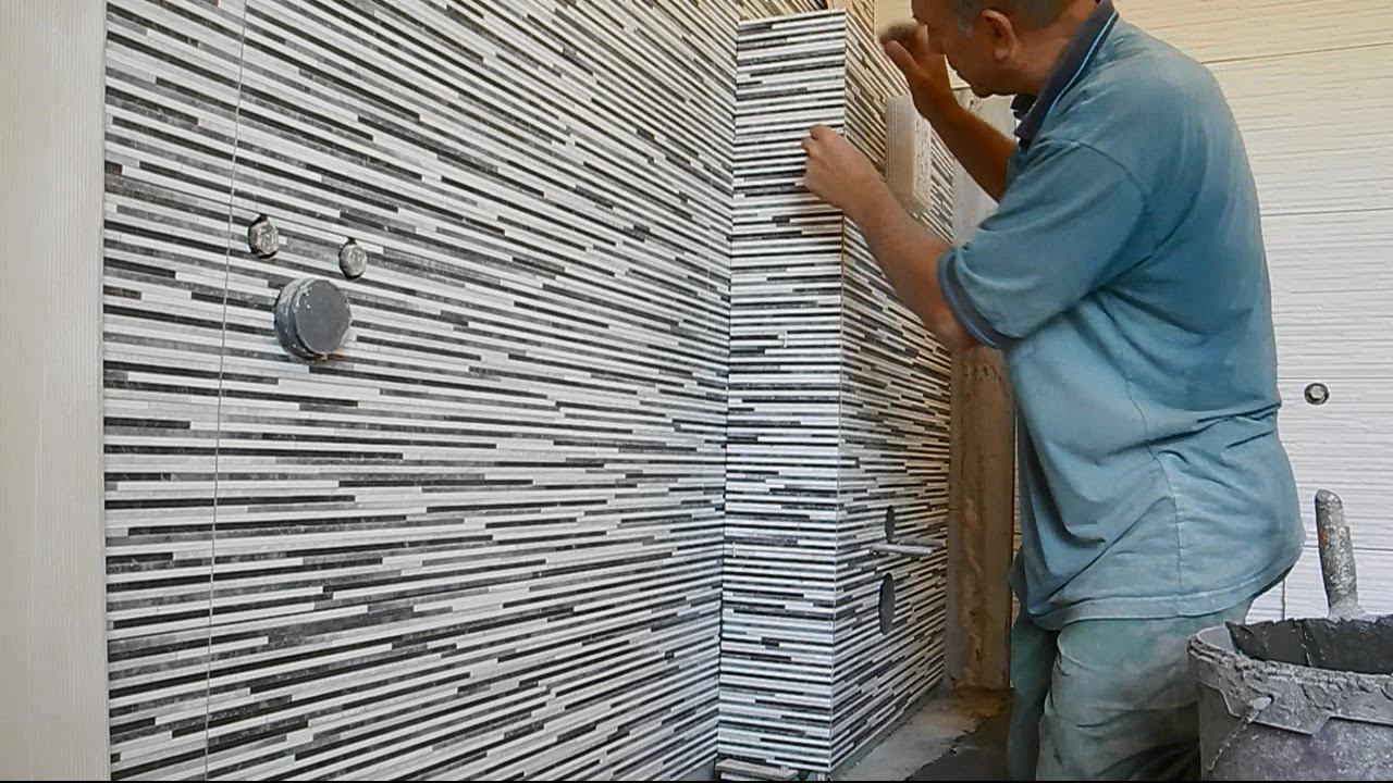 Как облицевать углы плиткой с запилом углов под 45° ч.2