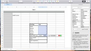 SUMIF Function in Numbers for Mac