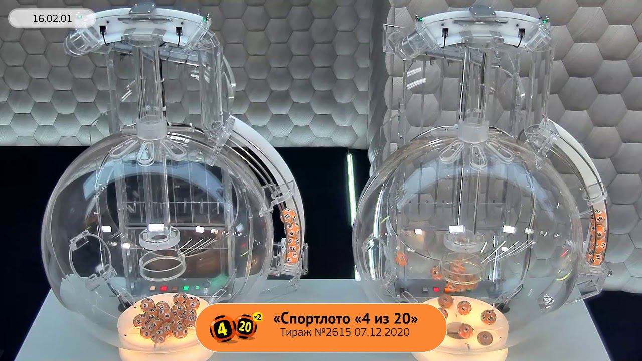 Столото представляет | Лотерея «Спортлото «4 из 20». Тираж №2615  от 07.12.2020 г.