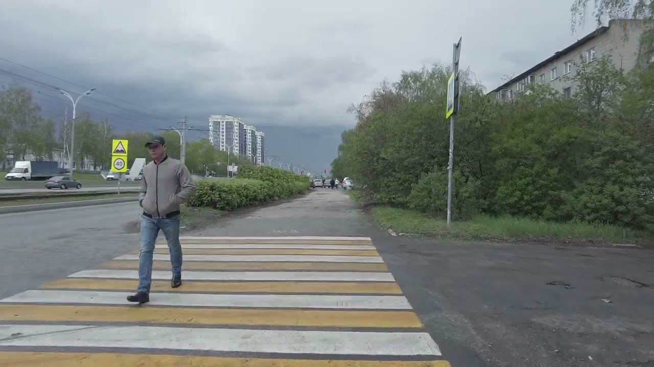 Набережные Челны, проспект Мусы Джалиля. Пешие прогулки по городу, звуки города