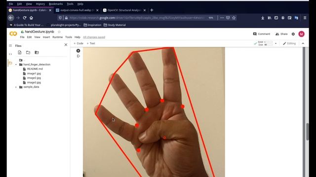 Hand Gesture Detection (Finger Counting) using Python OpenCV - with ...