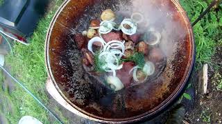 Картошка на казане. Пальчики оближешь, свежий урожай))))Быстро и вкусно)))