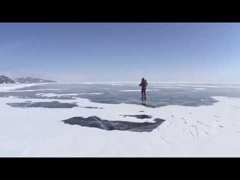 Байкал 2018. Измерили толщину льда. Ледовый каток похоже закрывается.