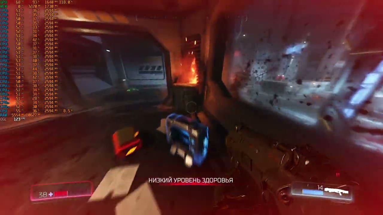DOOMx64.Xeon 2670v3+RX 5500XT.FullHD,высокие.