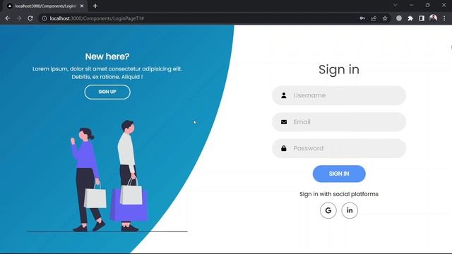 Login Page Using Typescript || Responsive Login Form In Typescript ...