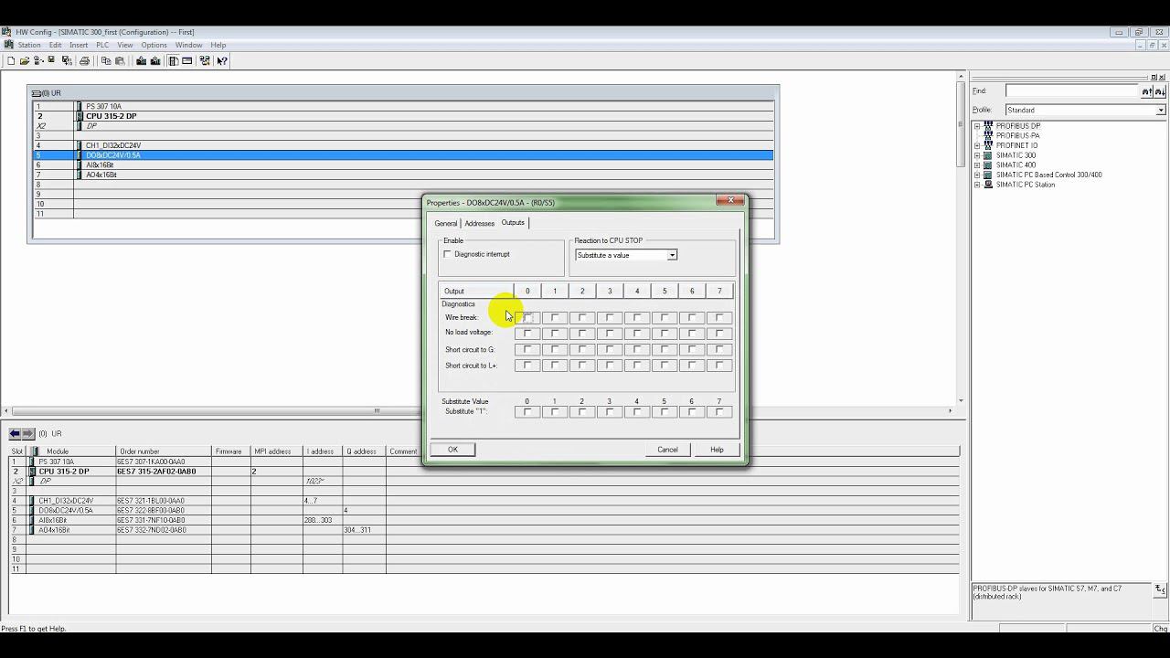 Simatic manager. S7-300. Настройки Hardware (конфигурация оборудования)
