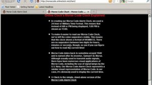 Morse Code Alarm Clock - OnlineClock.net