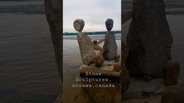 Beautiful Stone Sculptures in Ottawa River, Ottawa, Ontario, Canada