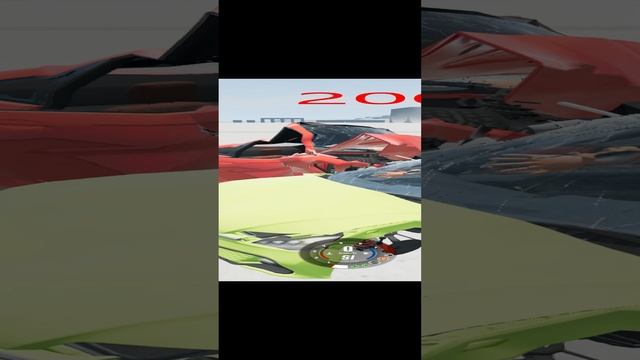 КРАШ ТЕСТ #3.5 - Hirochi eSBR 800 против ETK Kc6t - 200 km/h  #shorts #beamng #beamng_drive
