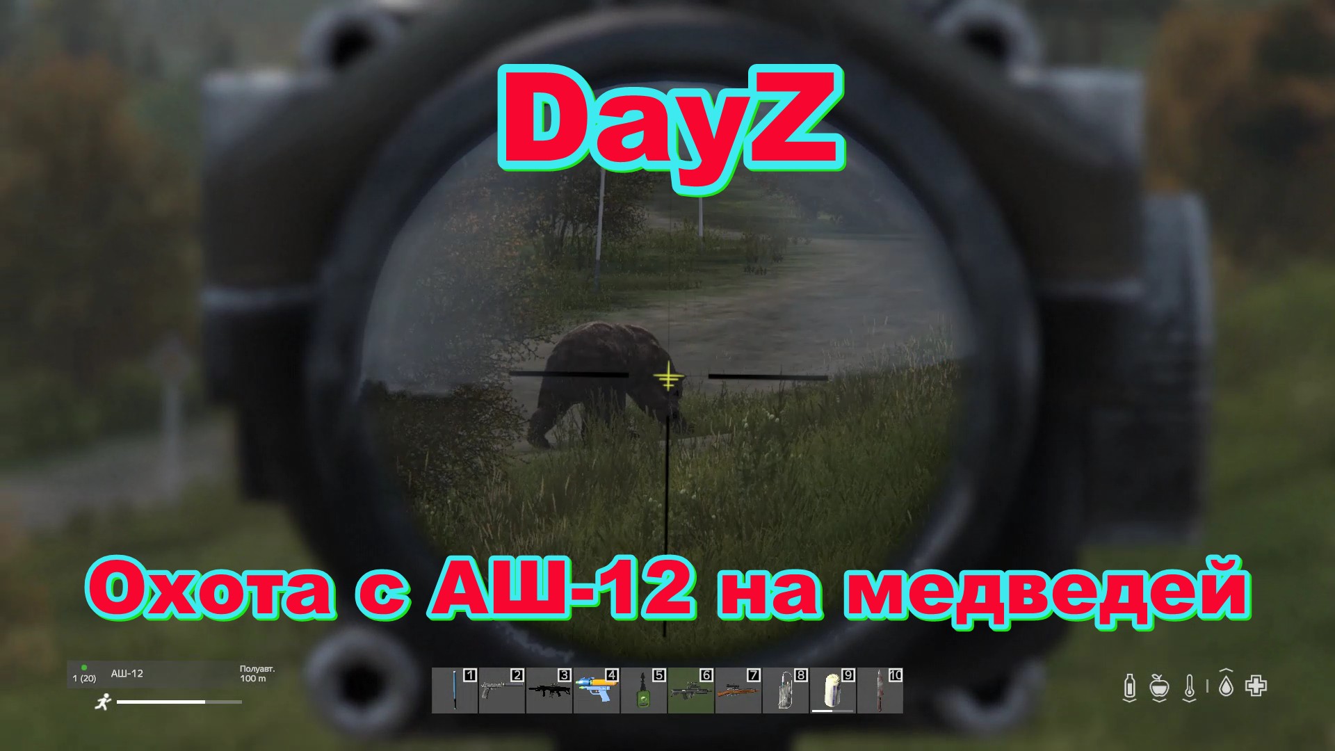 Dayz I Охота с АШ-12 на медведей